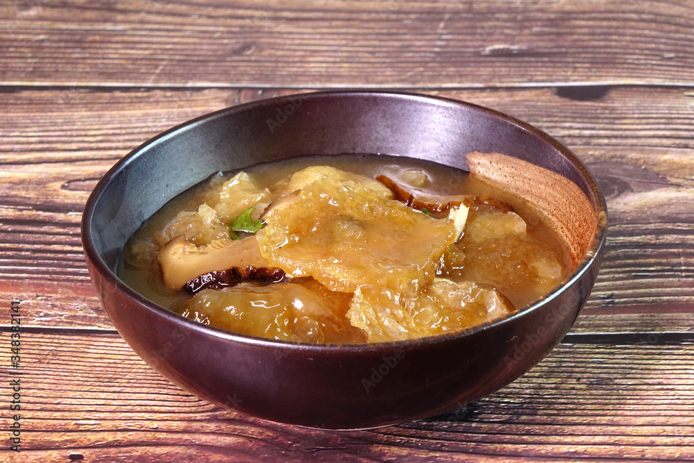 Braised Fish Maw in Red Gravy, famous Hakka cuisine in China, Hong Kong ...