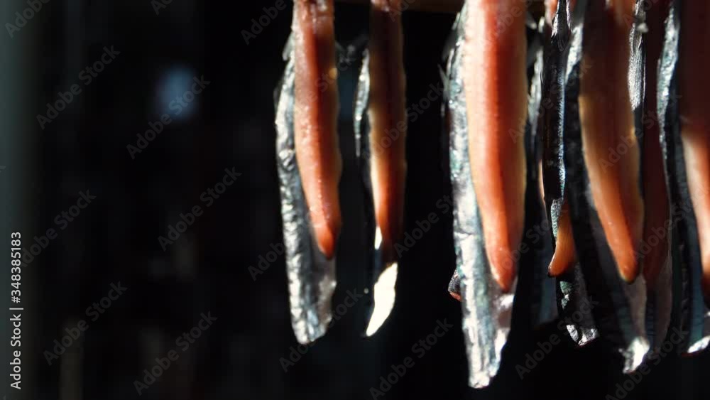Pohang special product of Korea (Gwamegi) (dried Saury). Guryongpo is ...