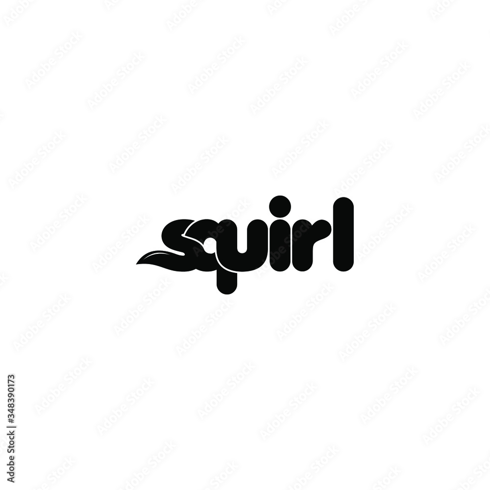 squirl typography letter original monogram logo design Stock Vector ...