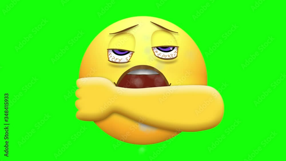 Sick emoji. Coughing, fever, high temperature, icepack. Recovering at ...