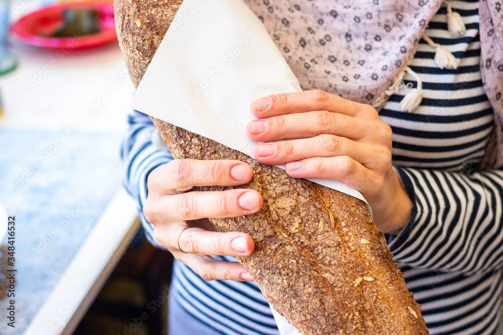 Shoti or tonis puri - Georgian traditional long whole wheat bread baked ...