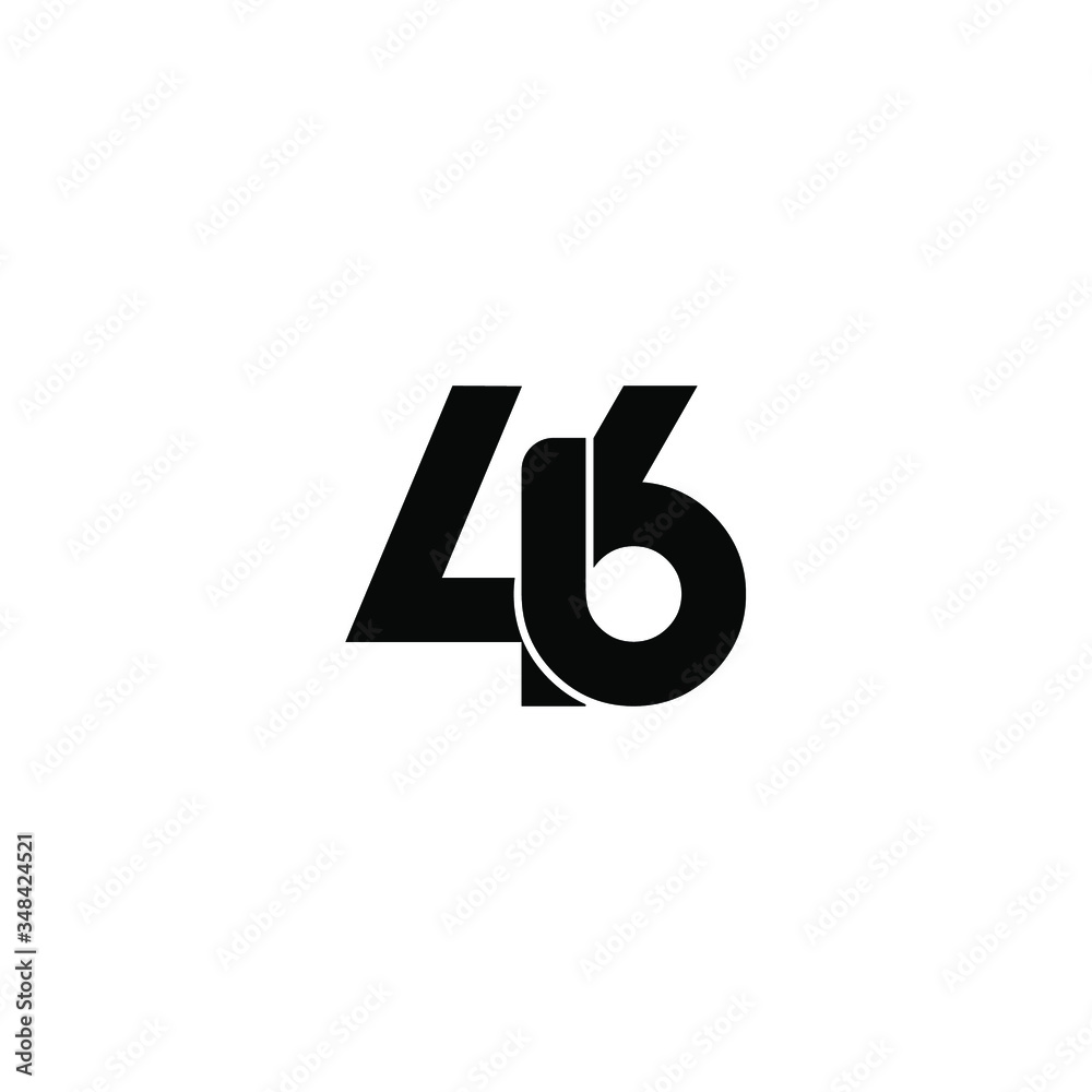 46 letter original monogram logo design Stock Vector | Adobe Stock