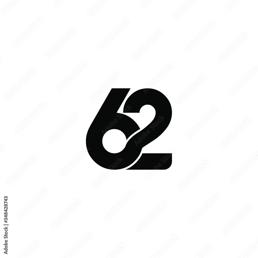 62 letter monogram logo design Stock Vector | Adobe Stock