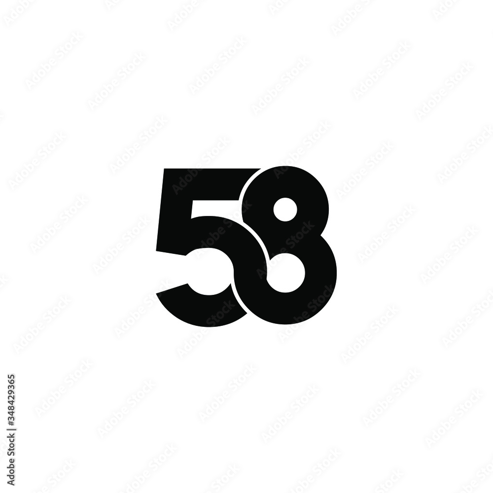 58 letter original monogram logo design Stock Vector | Adobe Stock