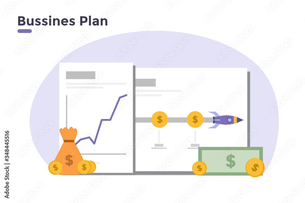 vector flat illustration business planing in coronavirus covid 19 ...