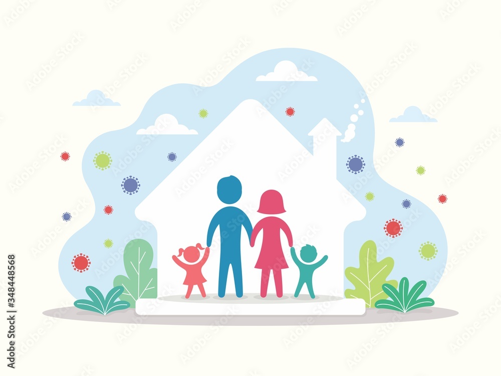 Stay home stay safe. Home on quarantine during the coronavirus epidemic ...