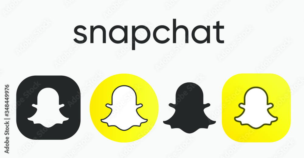 Snapchat logo on a transparent background vector illustration Stock ...