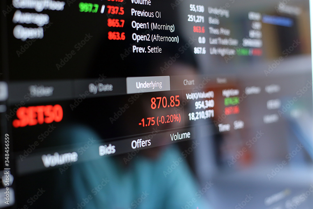 The Stock Exchange, Streaming Trade Screen, The stock screen Show the ...