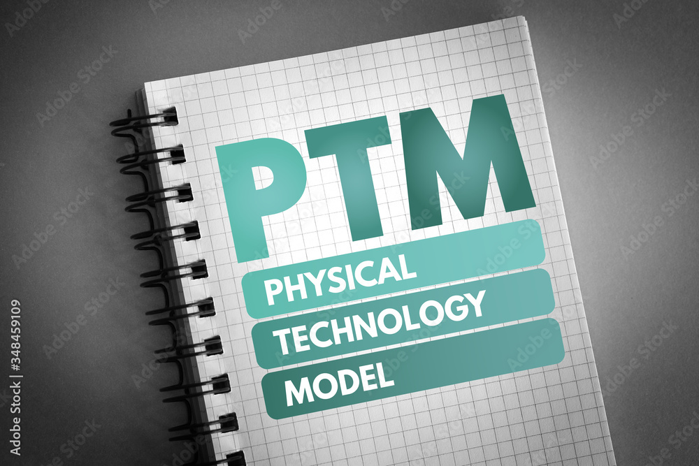 PTM - Physical Technology Model acronym, concept background Stock Photo ...