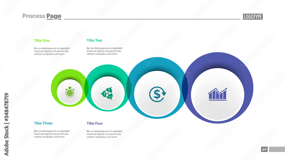 Four circles process chart slide template. Business data. Point ... Four circles process chart slide template. Business data. Point ...