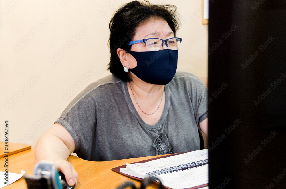 Protection of human face masks in a public place, prevention of ...