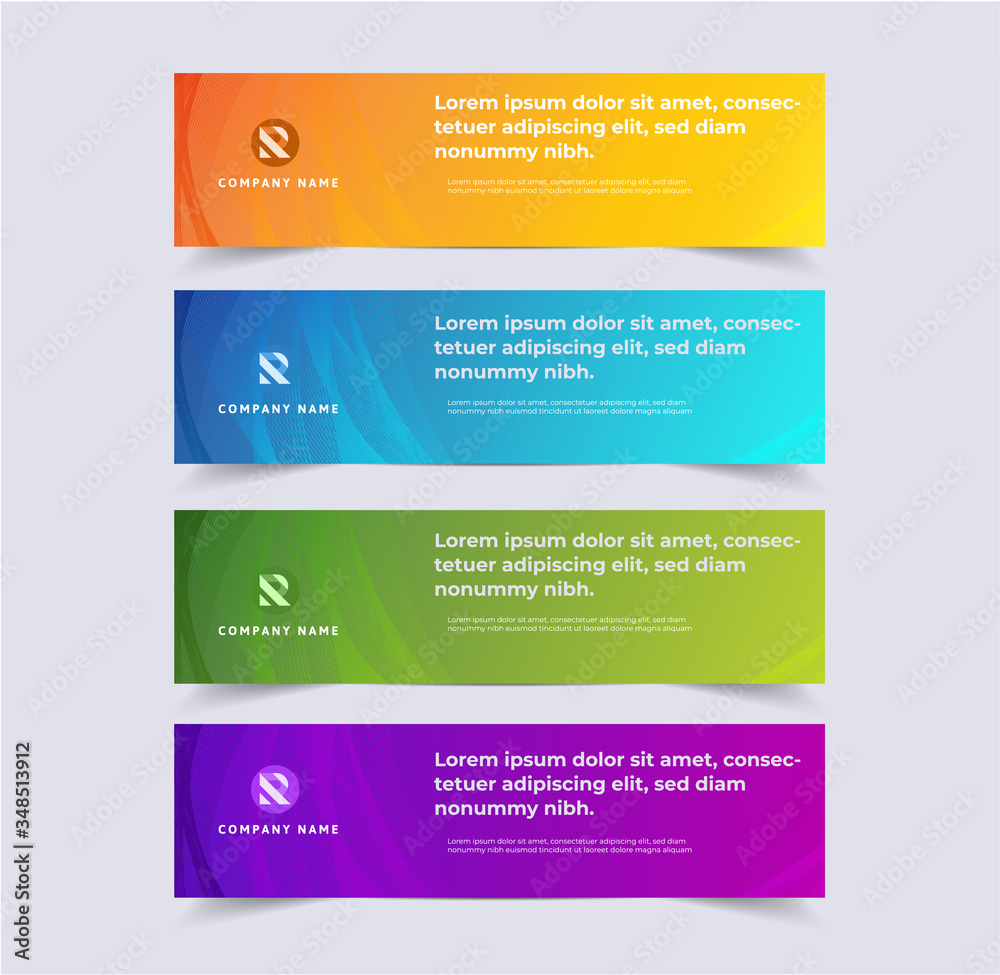 Abstract Header Banner design Vector Background for cover page website ...