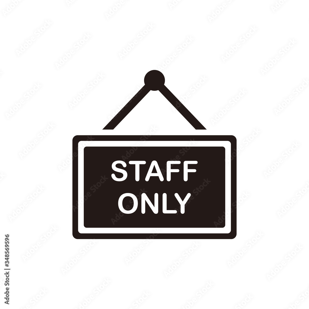STAFF ONLY ICON , MEMBER ICON Stock Vector | Adobe Stock