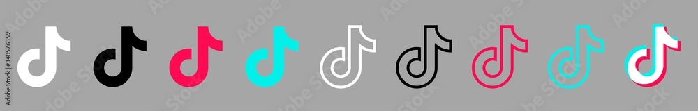 Tik Tok glitch icon of social media. Tik Tok icon. tik tok application ...