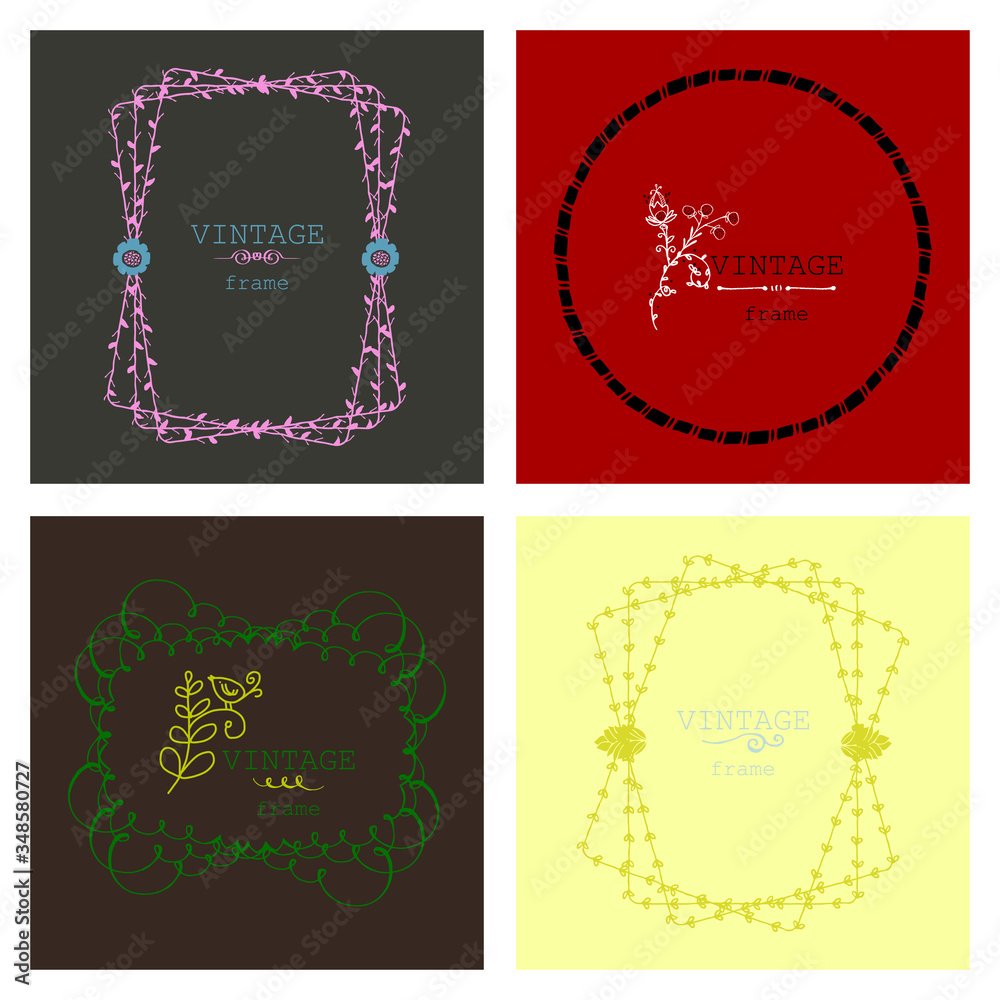 Set of retro vintage badges and label logo graphics. Design elements ...