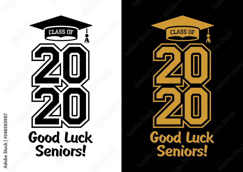 Class of 2020 . The concept of designing congratulations for seniors ...