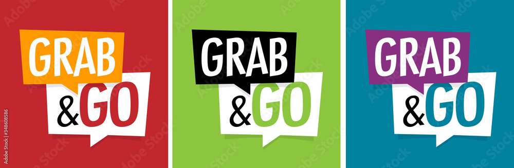 Grab and go vector de Stock | Adobe Stock