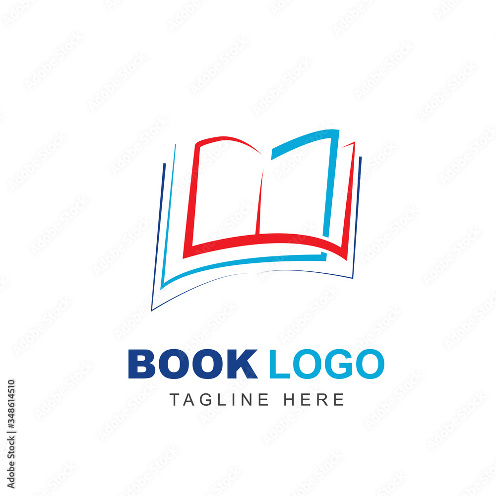 Creative book logo and icon design template. Symbol of education ...