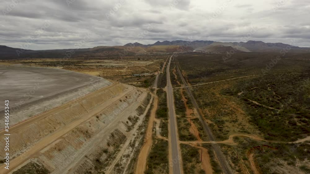 Drone Descends OverThe Empty Pima Mine Road, Green Valley In Tucson ...