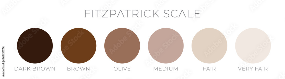 Skin Color by Fitzpatric Scale Stock Vector | Adobe Stock