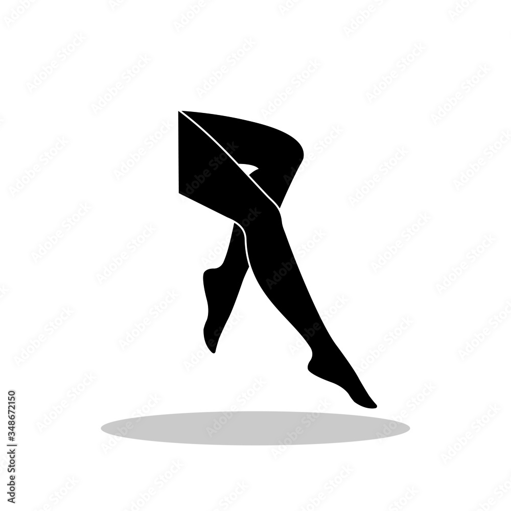 Woman legs icon in flat style. Sexy legs symbol for your web site ...