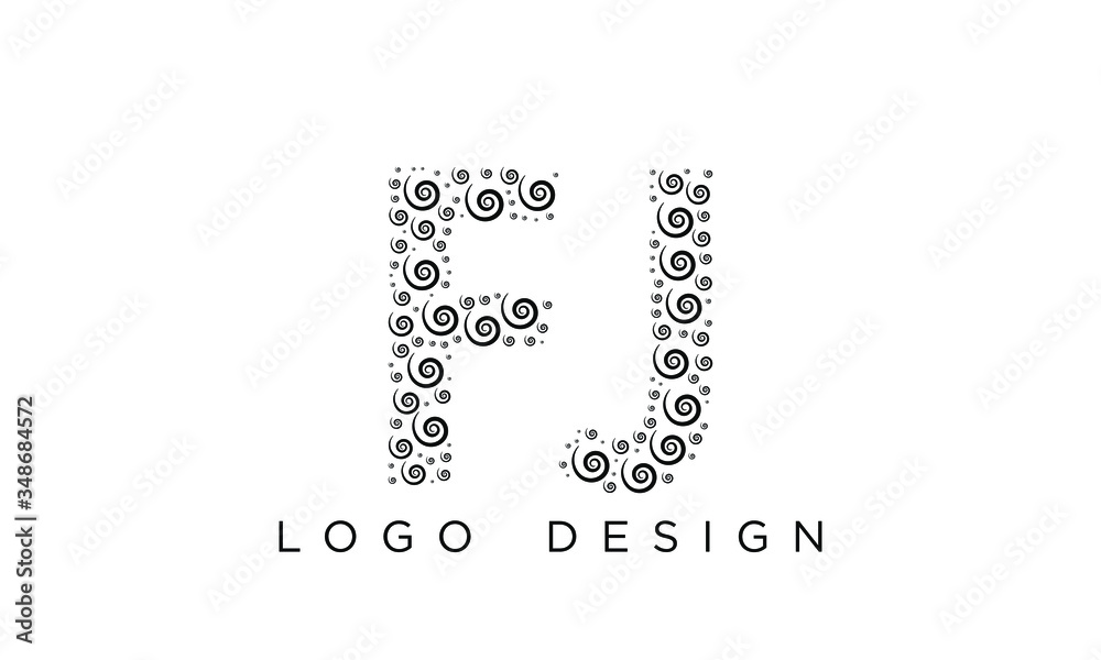 Creative Innovative Initial FJ logo and JF logo. FJ Letter Minimal ...