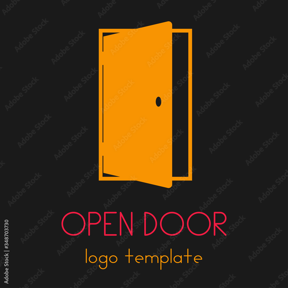 The open door logo. A simple door icon, can be used as a logo for your ...