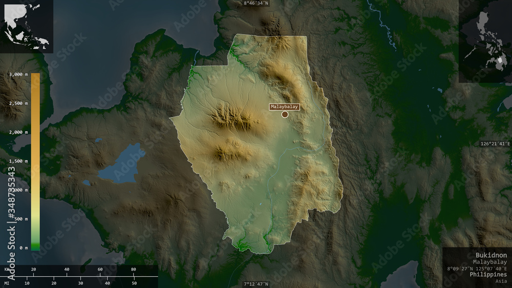 Bukidnon, Philippines - composition. Physical Stock Illustration ...