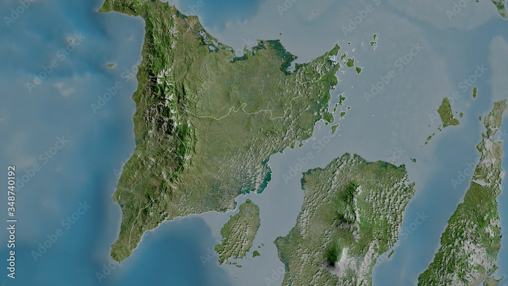 Iloilo, Philippines - outlined. Satellite Stock Illustration | Adobe Stock