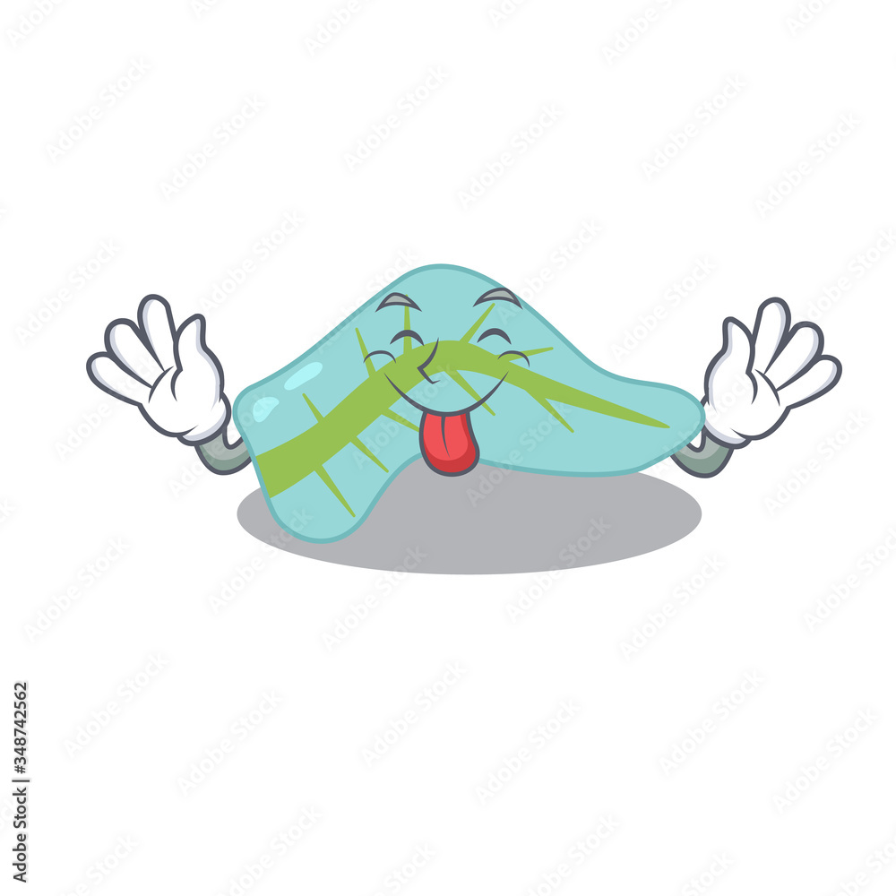 Funny pancreas cartoon design with tongue out face Stock Vector | Adobe ...