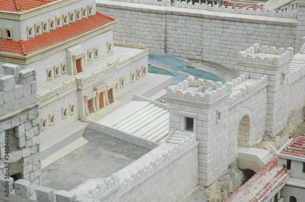 Israel Museum's Model of Ancient Jerusalem Stock Photo | Adobe Stock