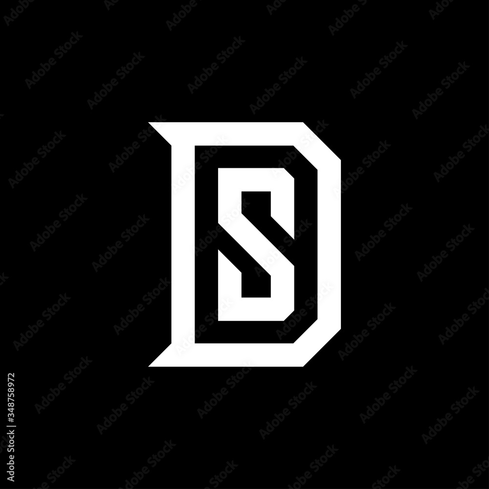 DS D S Logo design line art vector illustration Stock Vector | Adobe Stock