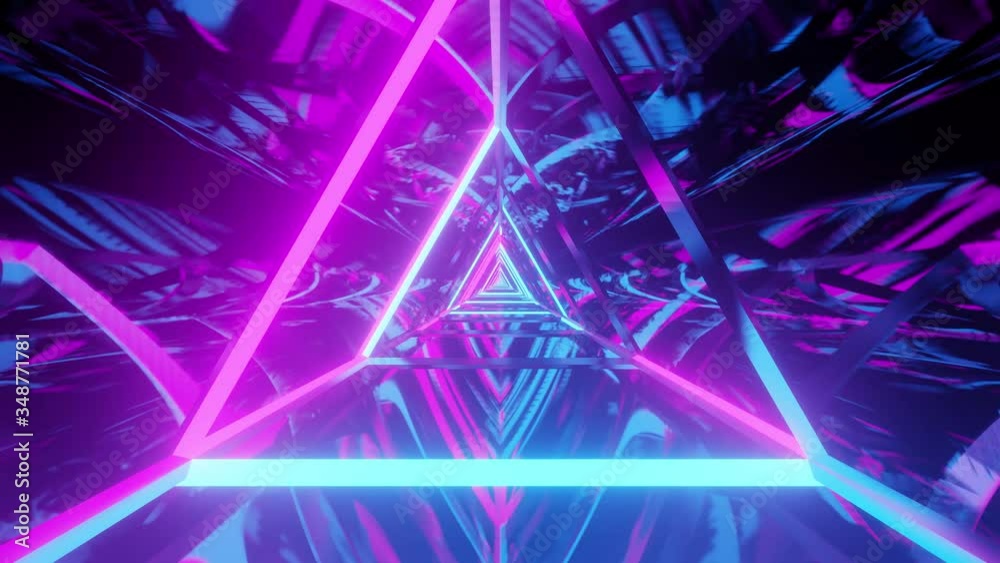 Vidéo Stock Motion graphics of immersing through highly reflective ...