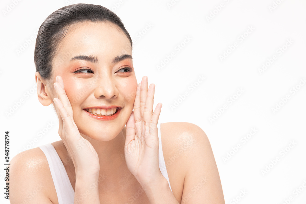 Beauty asian women portrait face with natural skin and skin care ...
