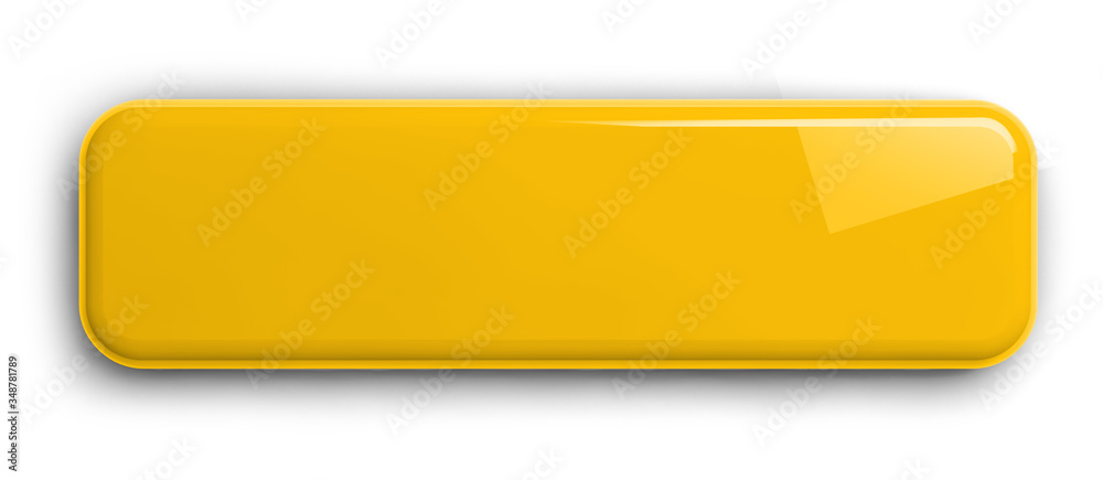 Yellow Button 3D Clipart Image Stock Illustration | Adobe Stock