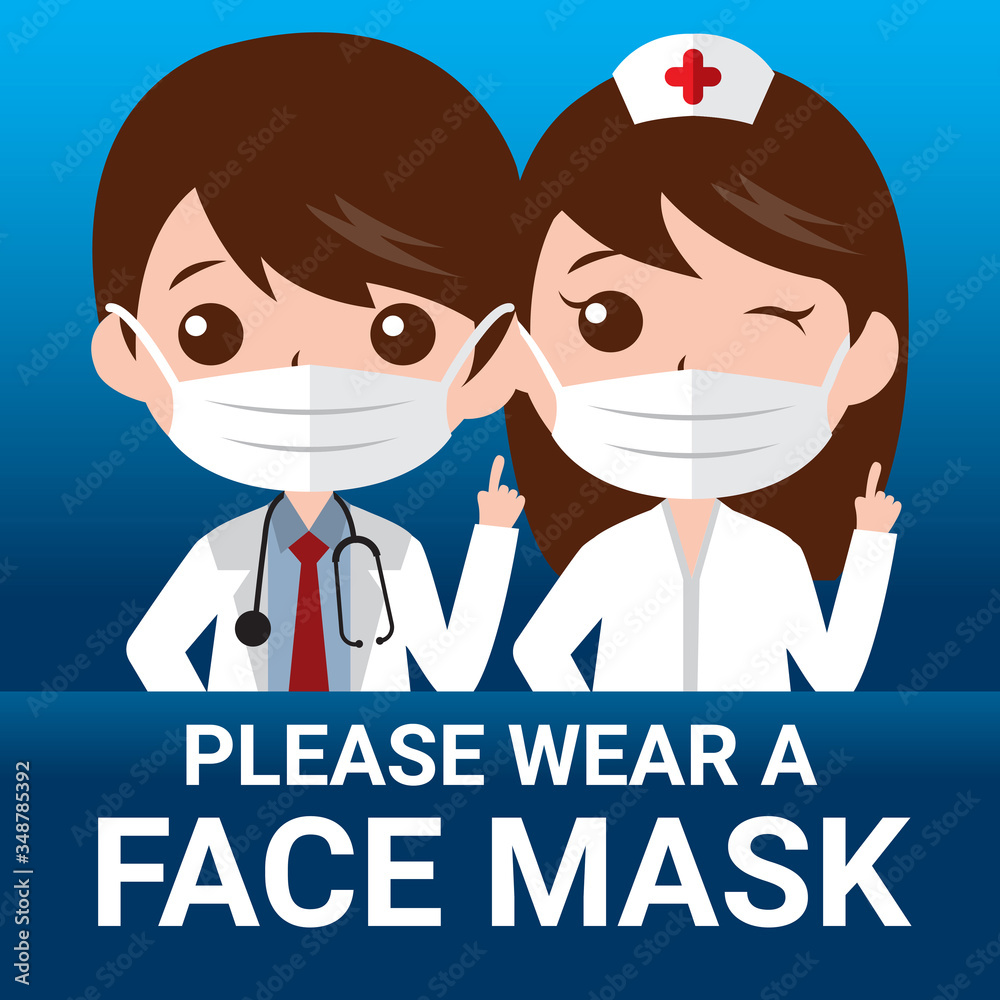 Please wear face mask. Stock Vector | Adobe Stock