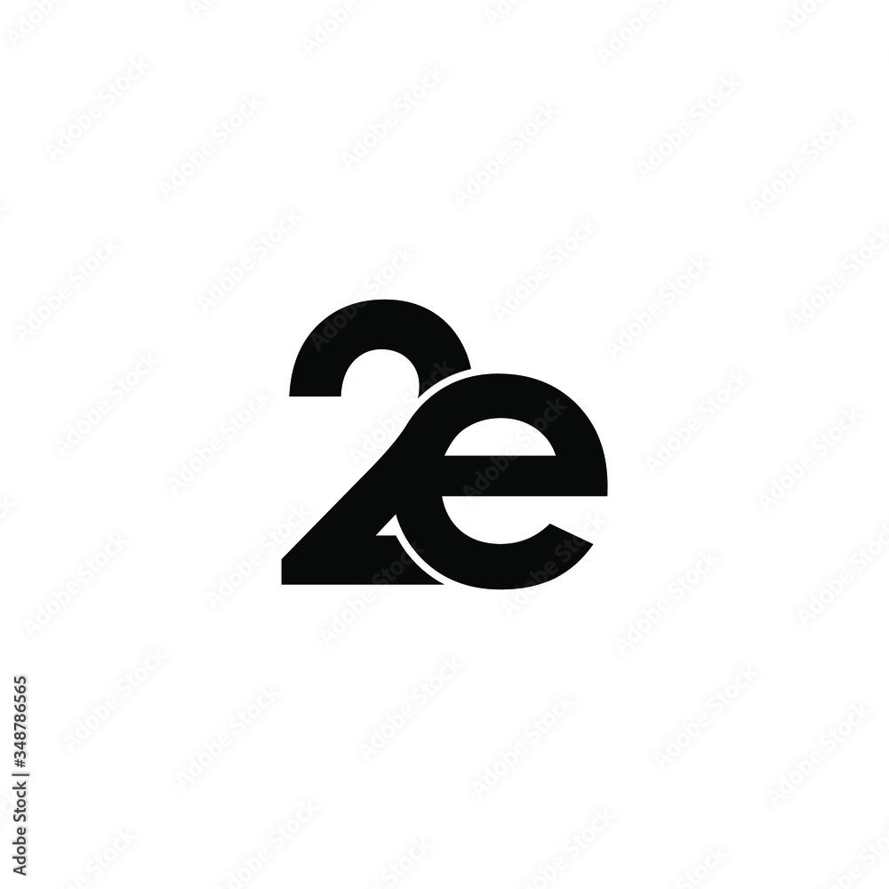 2e letter original monogram logo design Stock Vector | Adobe Stock