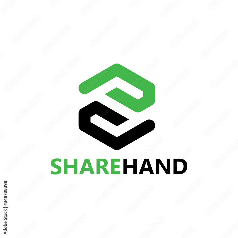 Share Hand Logo Template Design Stock Vector | Adobe Stock