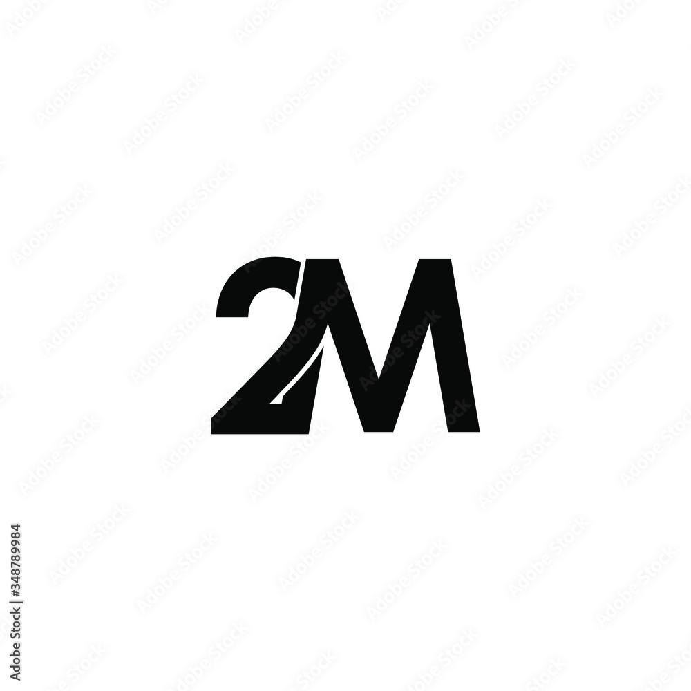 2m letter original monogram logo design Stock Vector | Adobe Stock