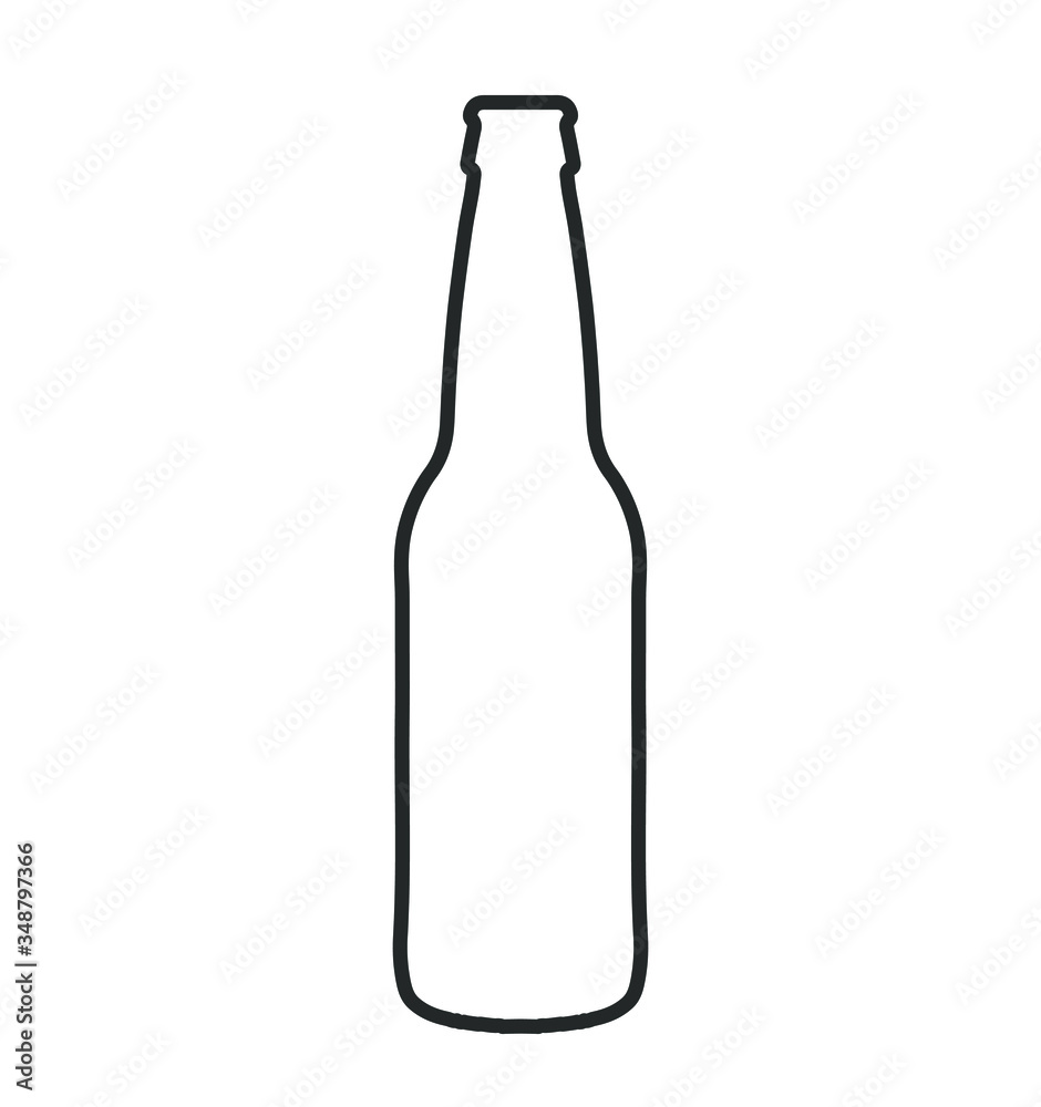 glass beer bottle icon shape symbol. Vector illustration image ...