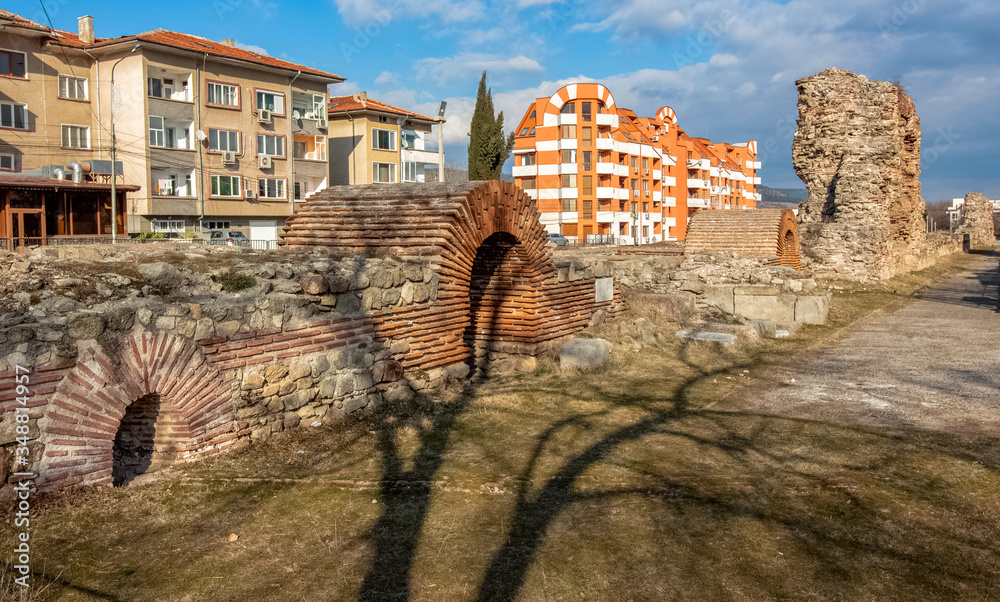 Ancient and new architecture. Hisarya Balneological Resort, Bulgaria ...