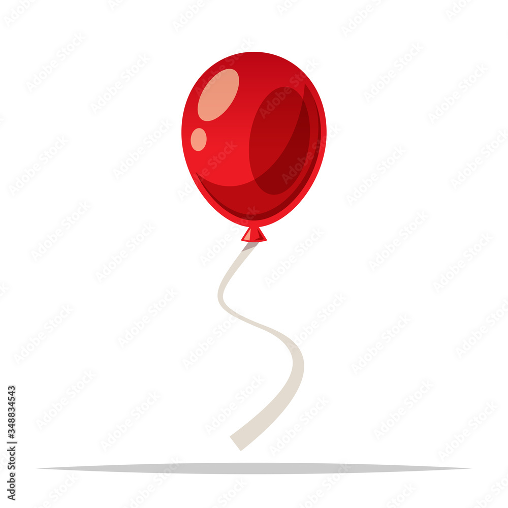 Cartoon red balloon vector isolated illustration Stock Vector | Adobe Stock