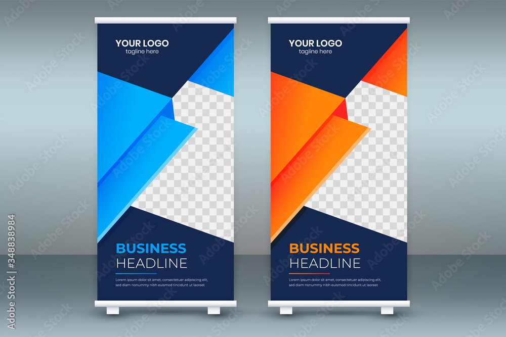 Business standee x-banner template design, advertising, banner poster ...