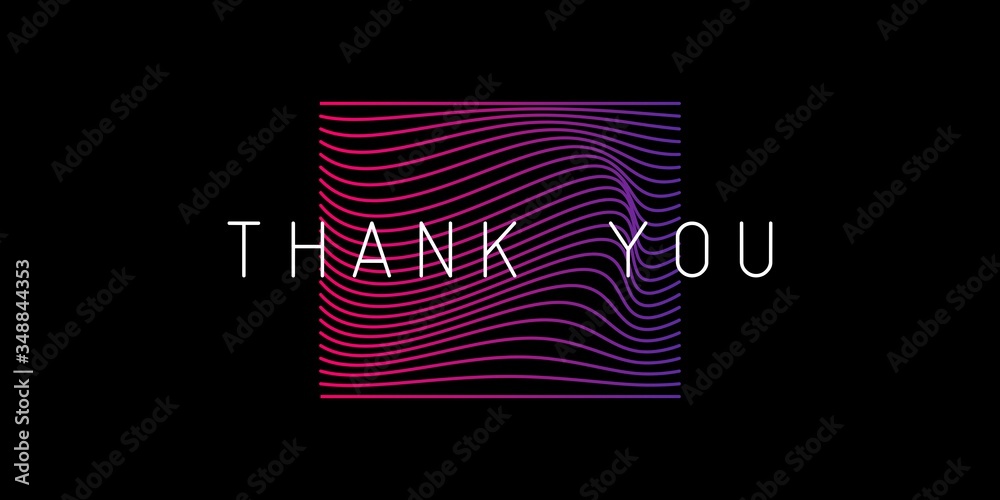Thank You Card. Modern Lettering for Title, Heading, Photo Overlay ...