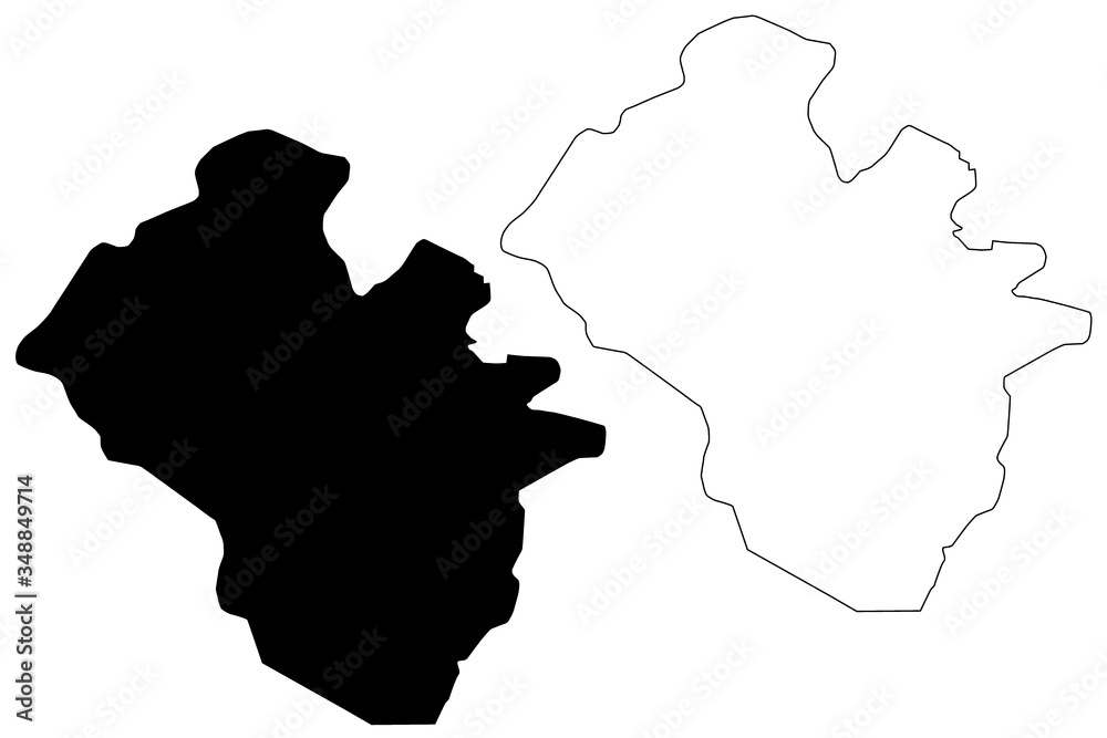 Jaipur City (Republic of India, Rajasthan State) map vector ...