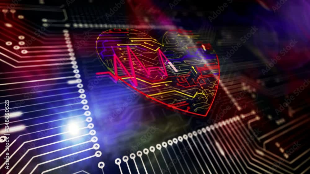 Cyber life and beating heart. Love, digital dating, robotics, health ...