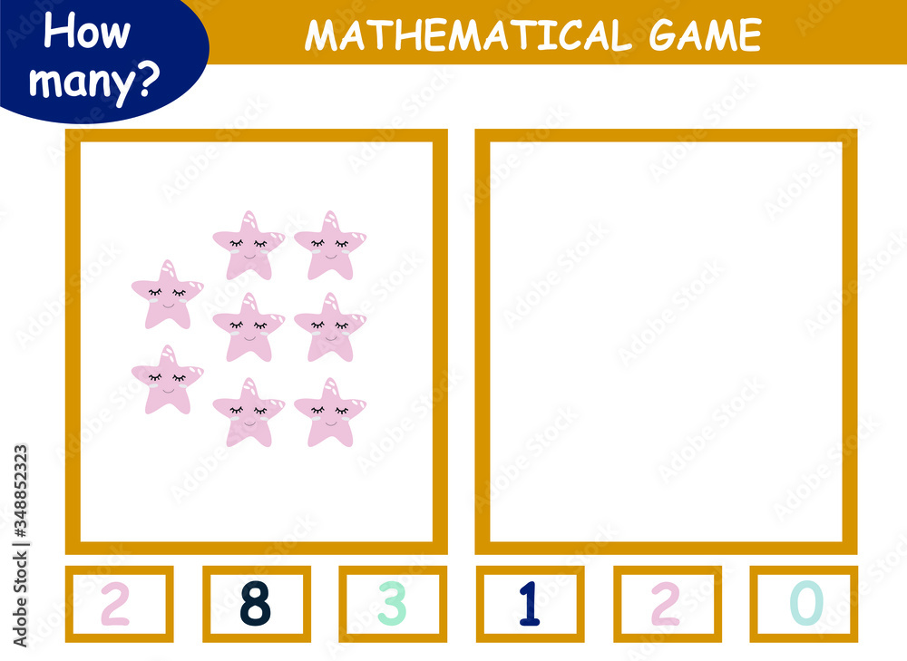 worksheet . Mathematics task. How many objects. Learning mathematics ...