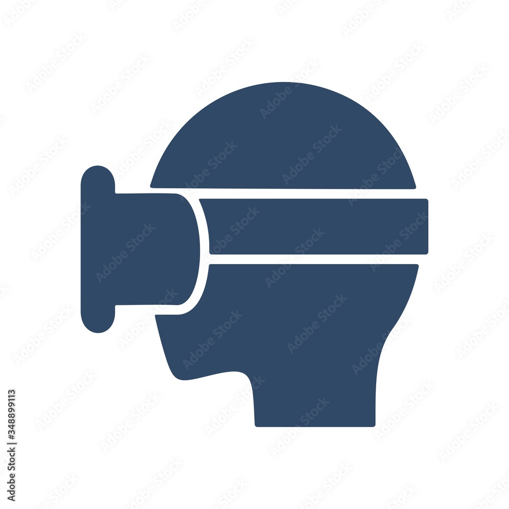 Virtual reality headset icon. Virtual entertainment, gaming symbol ...
