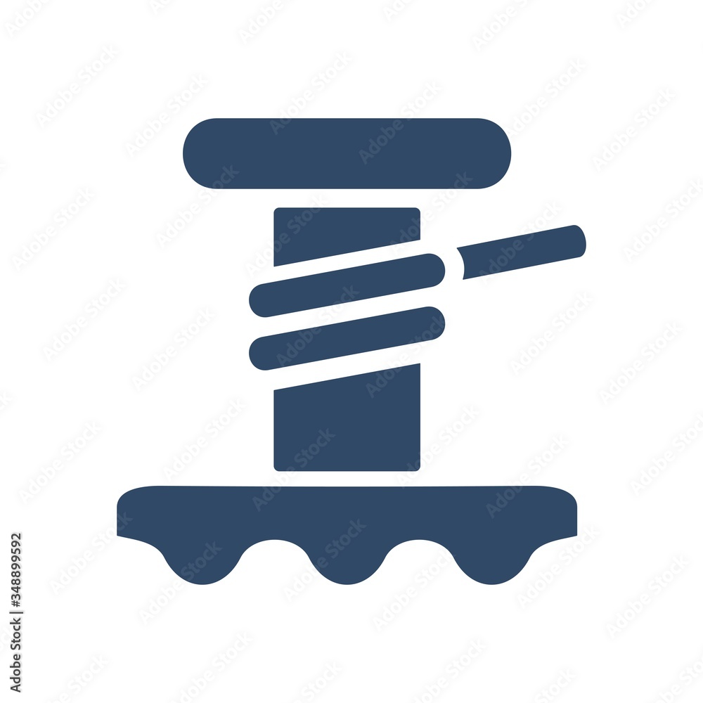Sailboat winch icon. Yacht winch sign. Flat design style. Stock Vector ...