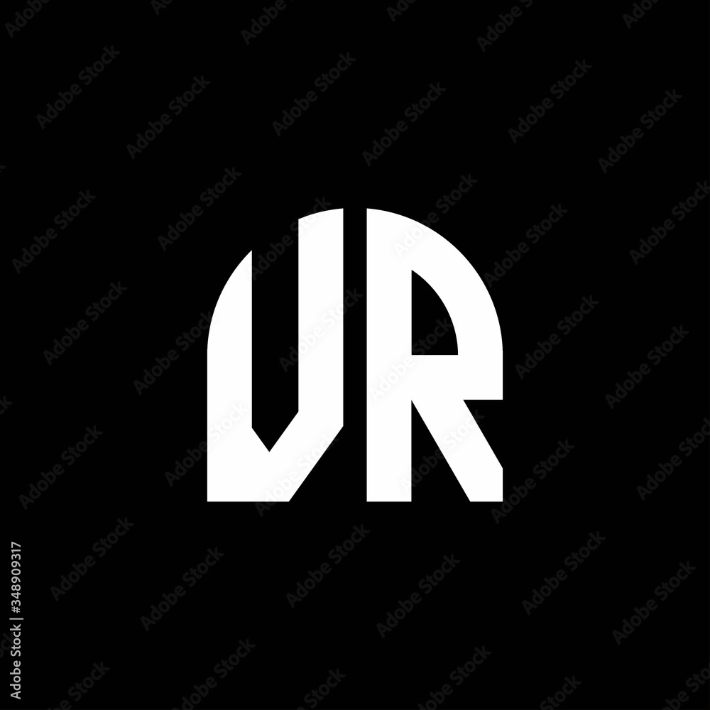 VR monogram logo with curve shape design template Stock Vector | Adobe ...